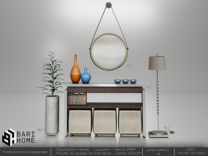 Second Life Marketplace - [BARI HOME] Decoration Set Malaika